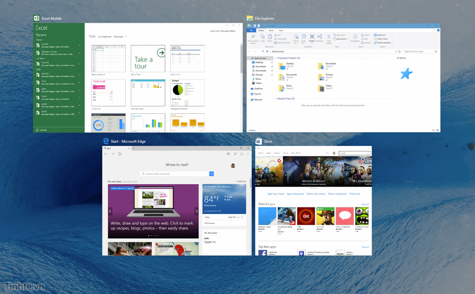 Hướng dẫn sử dụng Task View, đa nhiệm 4 cửa sổ và desktop ảo trong ...